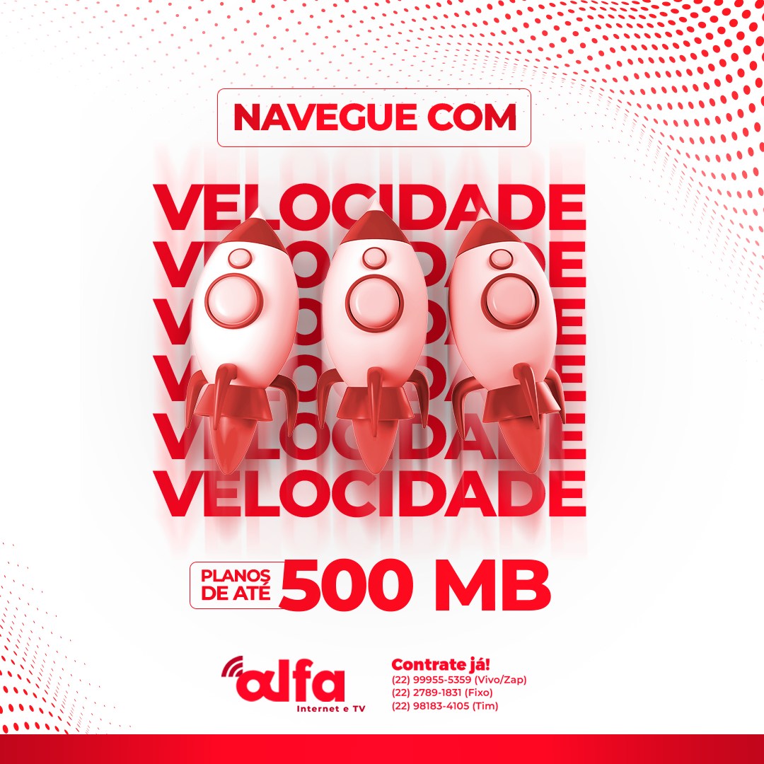 Com a Alfa Internet e Tv você tem muito mais velocidade – SÃO FRANCISCO ...